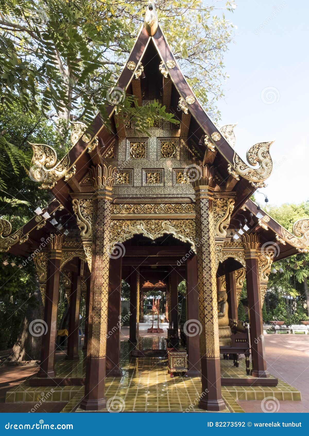 The Small Chapel in Pra-sing Temple Stock Photo - Image of place, brick ...