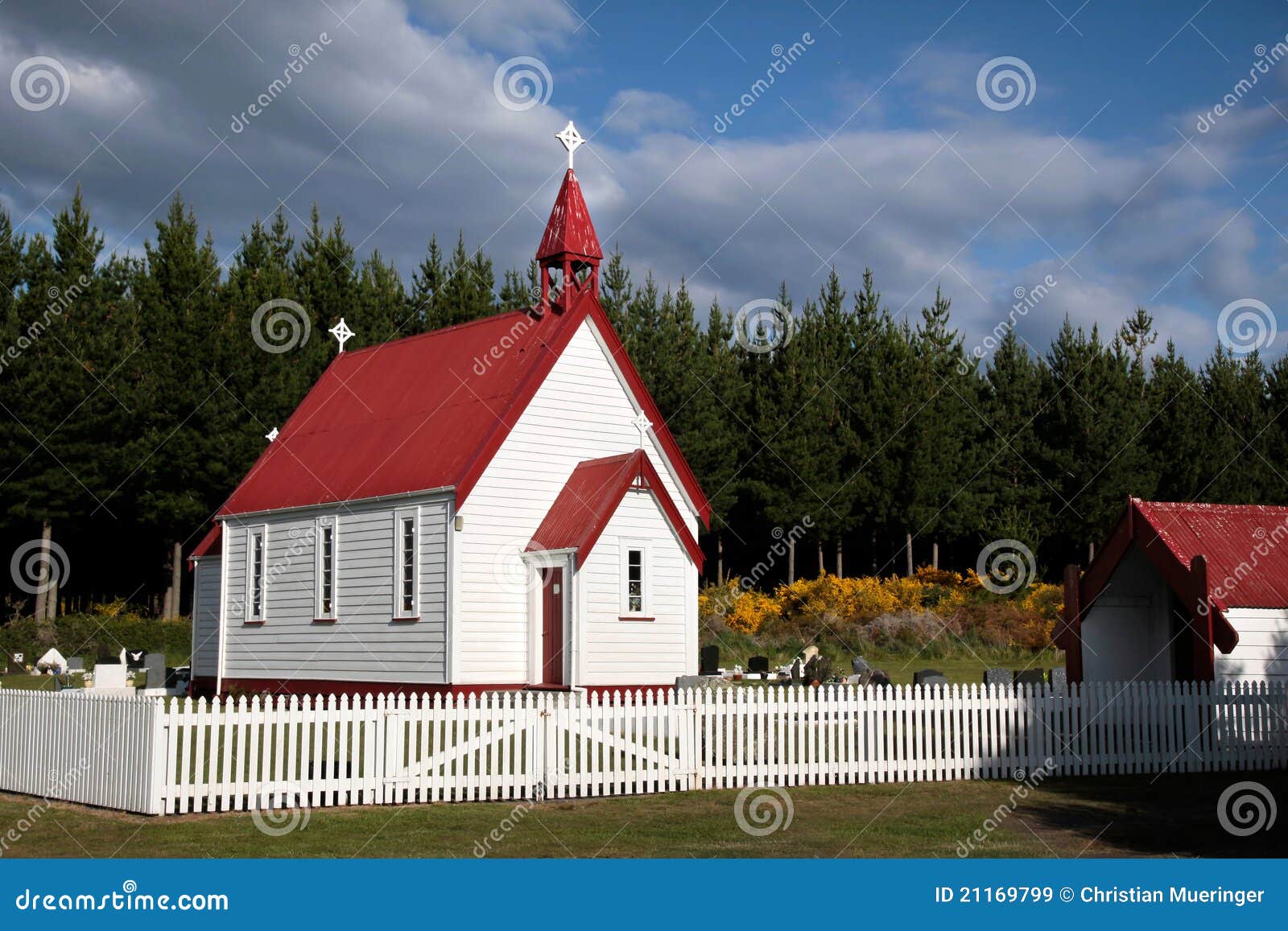 Small chapel in Waitetoko stock image. Image of church - 21169799