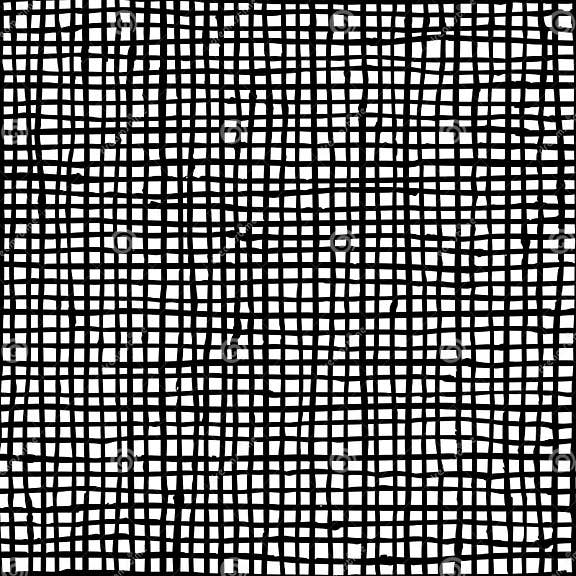 Small Checkered Bold Black Lines Drawing Seamless Vector Pattern Stock ...