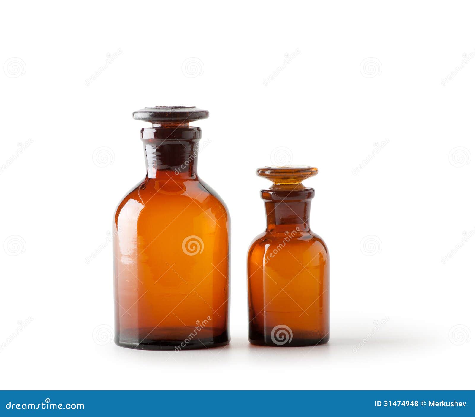 Small Chemical Glass Bottles Stock Photo - Image of macro, drug: 31474948