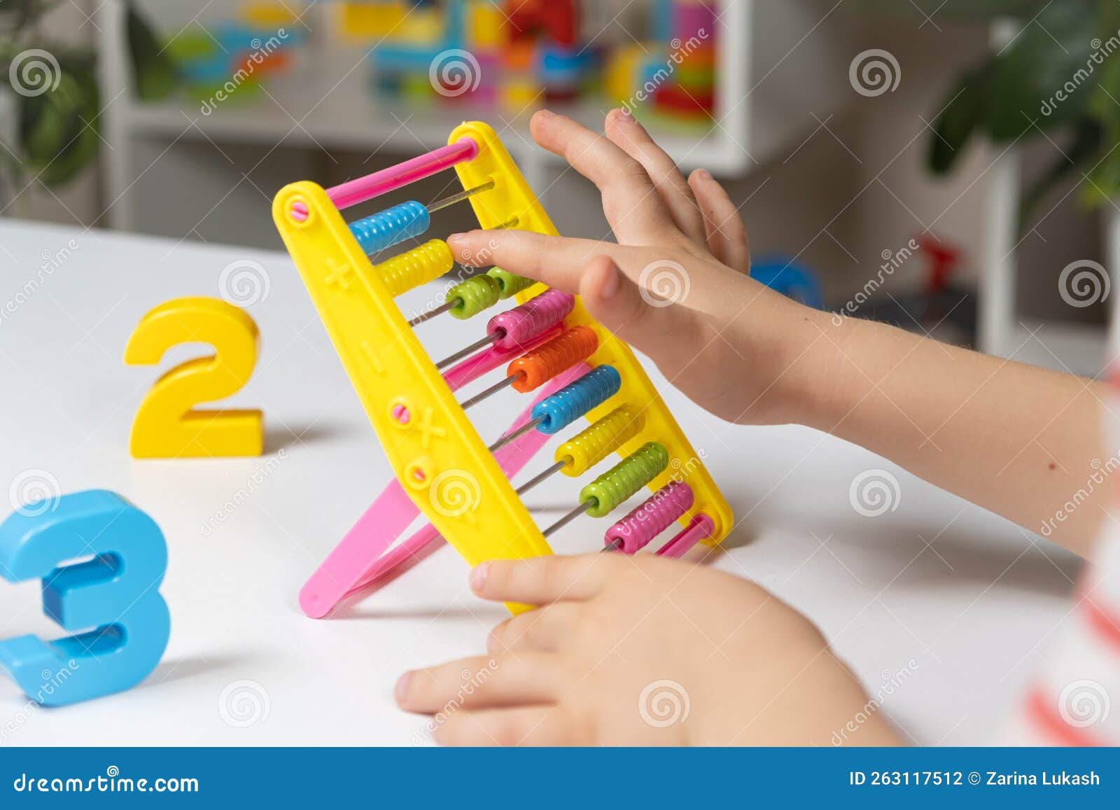 A Small Child Learns To Count on Abacus, Mathematics, Arithmetic for ...