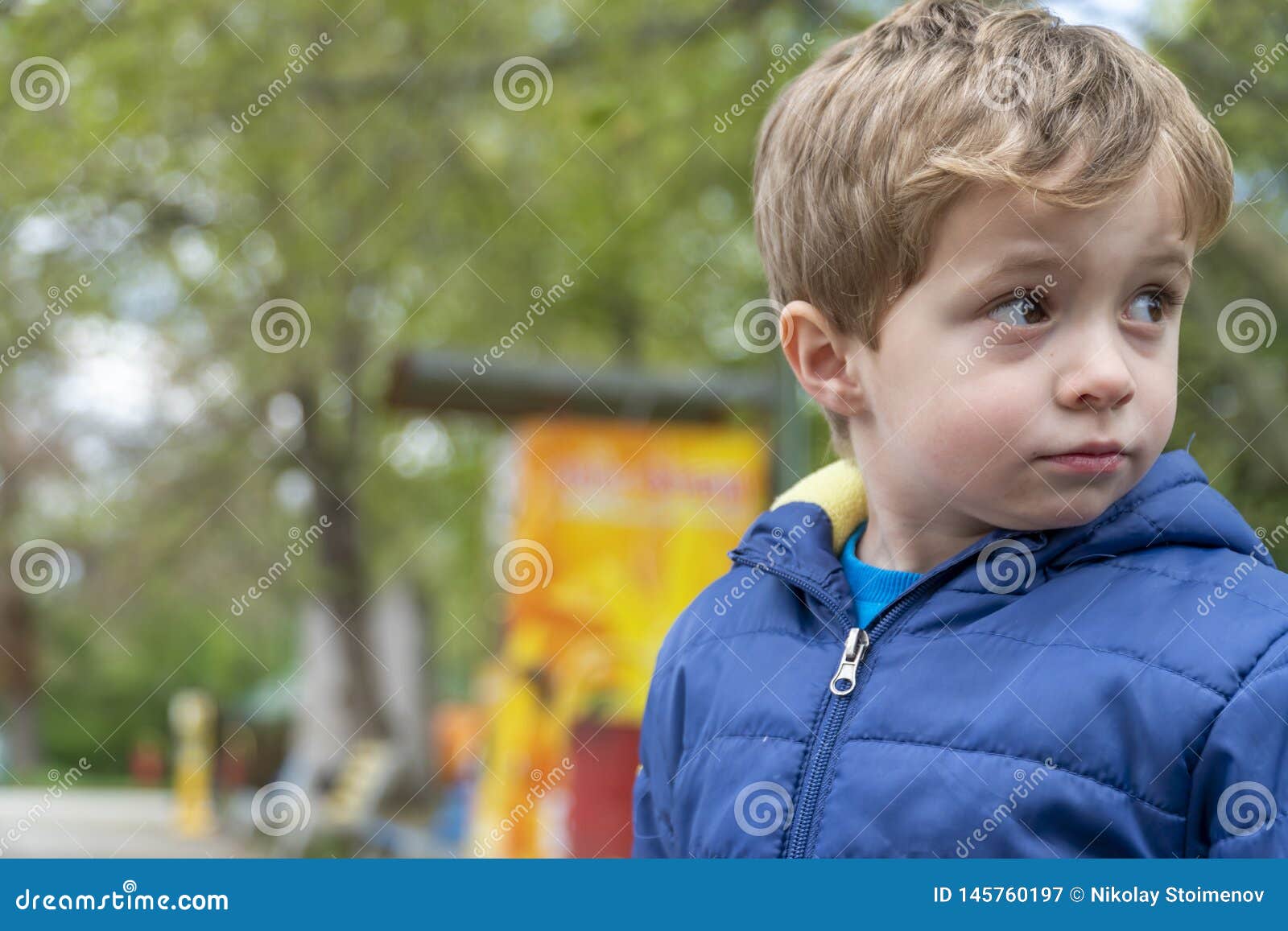 Small Child Looking Back Over the Shoulder Stock Image - Image of ...