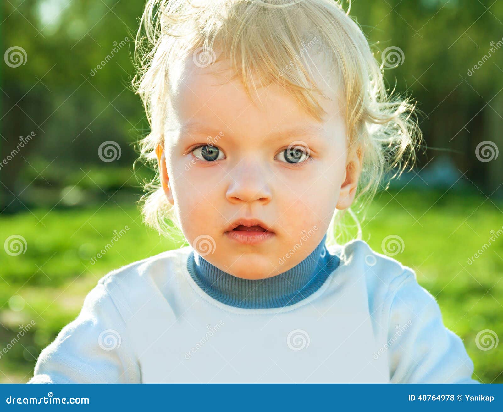 Small child in park stock photo. Image of beautiful, blonde - 40764978