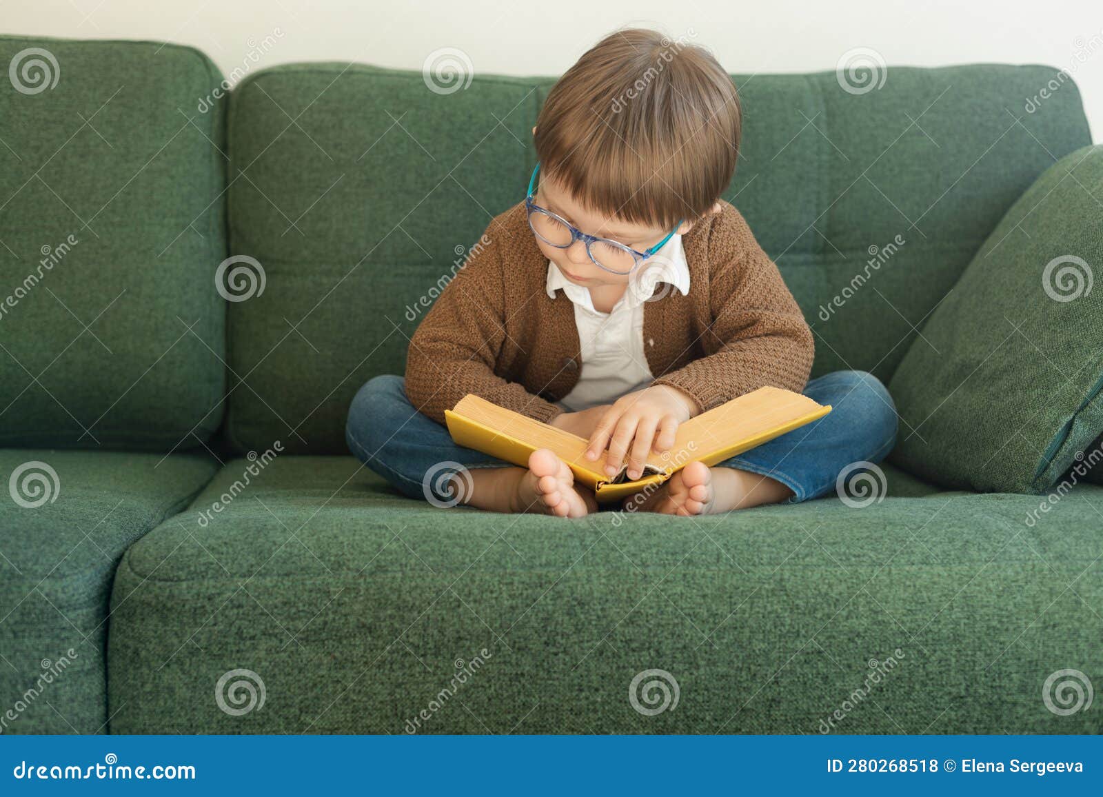 Small Child Reading a Book, Learning To Read Stock Photo - Image of ...