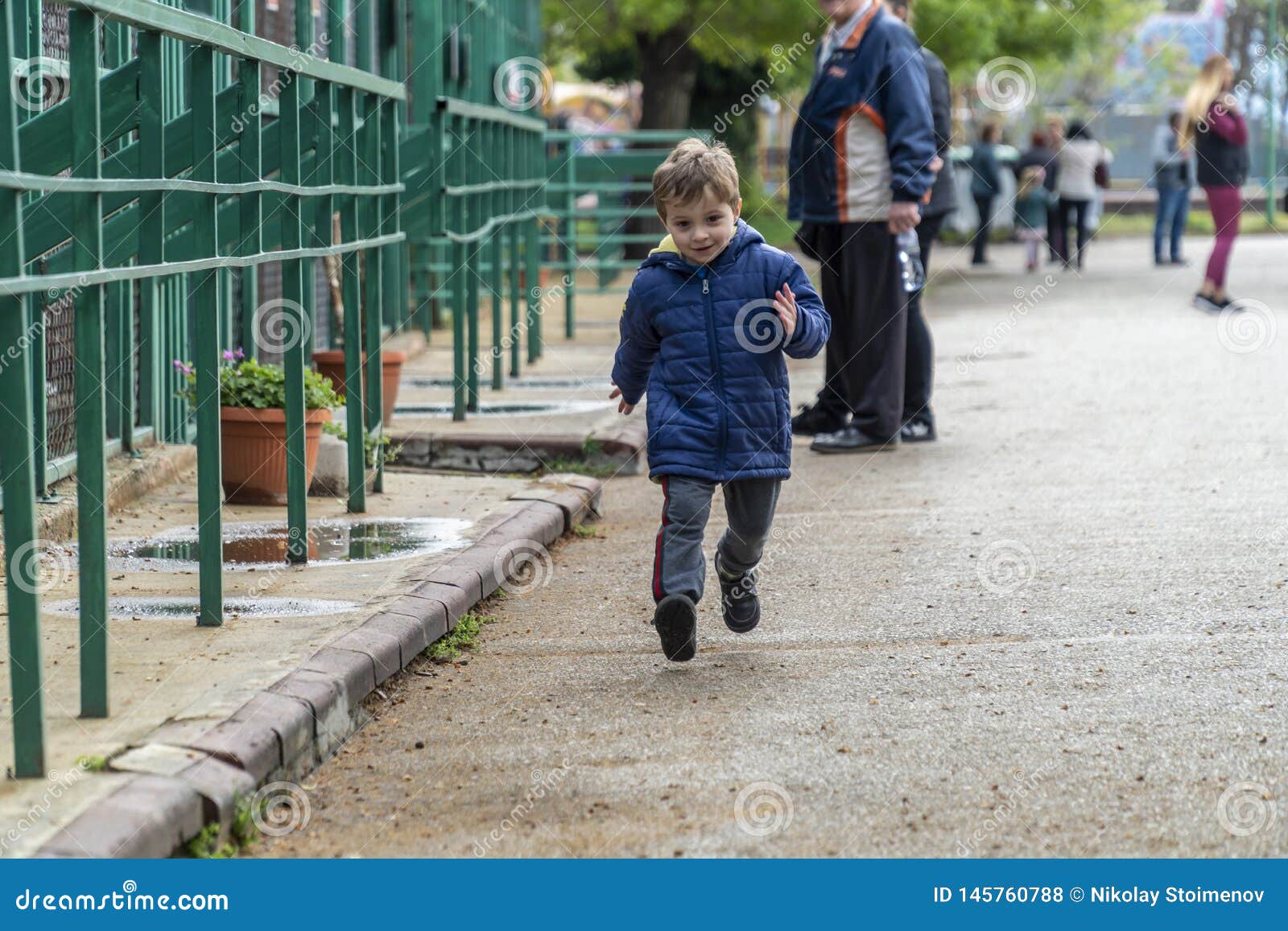 Small Child Running Towards the Camera Stock Photo - Image of male ...