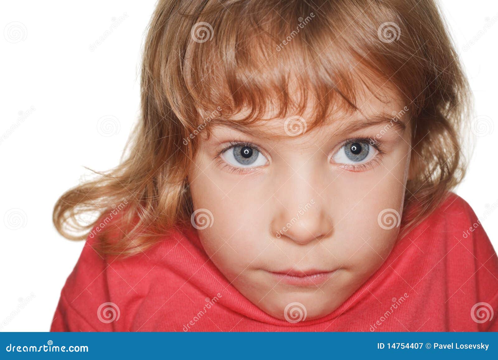 Small Child in Studio, Head Down Stock Image - Image of close, color ...