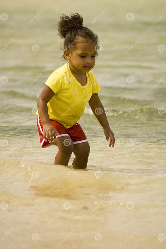 Small Child Wading in Water Stock Image - Image of girl, toddler: 2606331