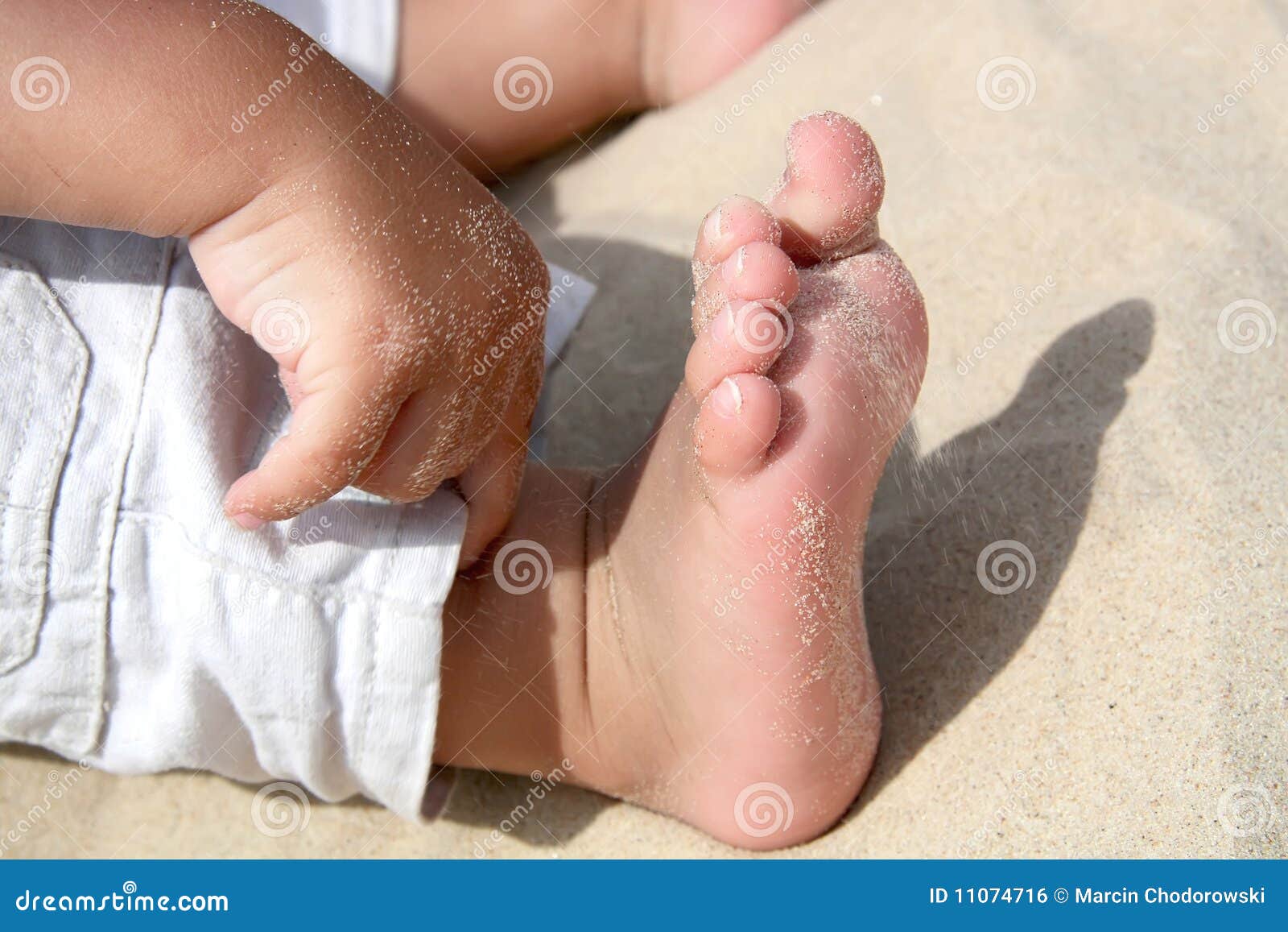 Small children foot. stock photo. Image of hand, infant - 11074716