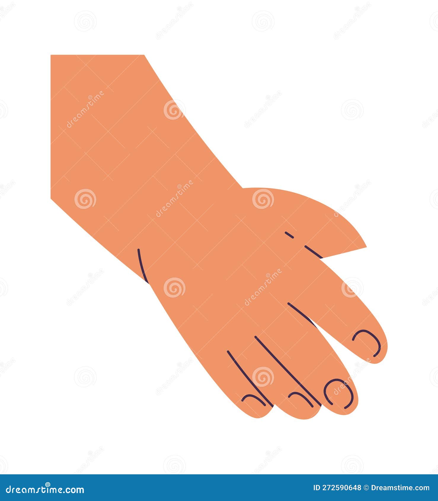 Small children hand stock vector. Illustration of touch - 272590648