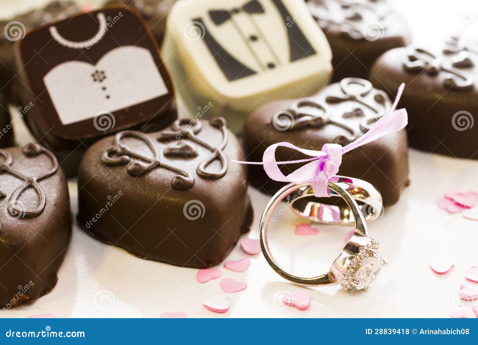 Small chocolates stock photo. Image of brown, party, heart - 28839418