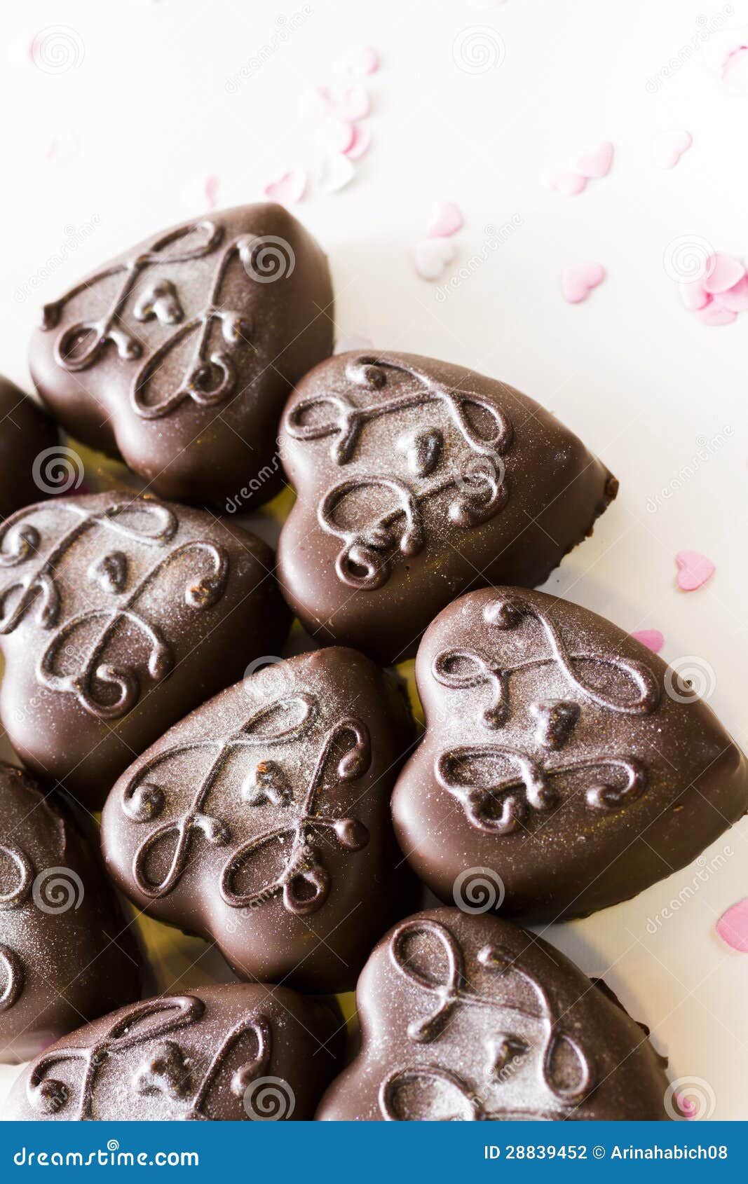 Small chocolates stock photo. Image of black, heart, shape - 28839452