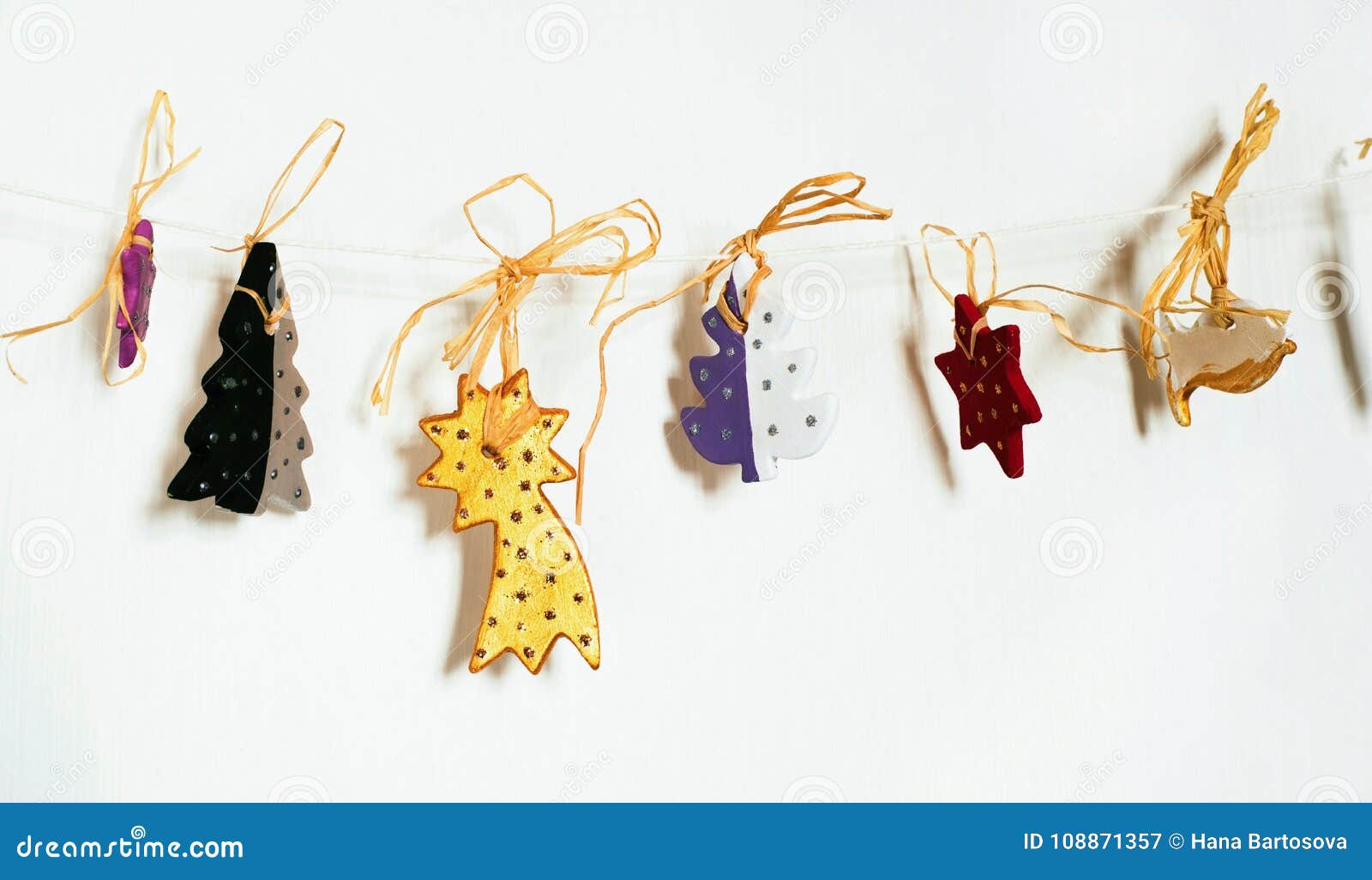 Small Christmas Decorative Bauble on String. Stock Image - Image of ...