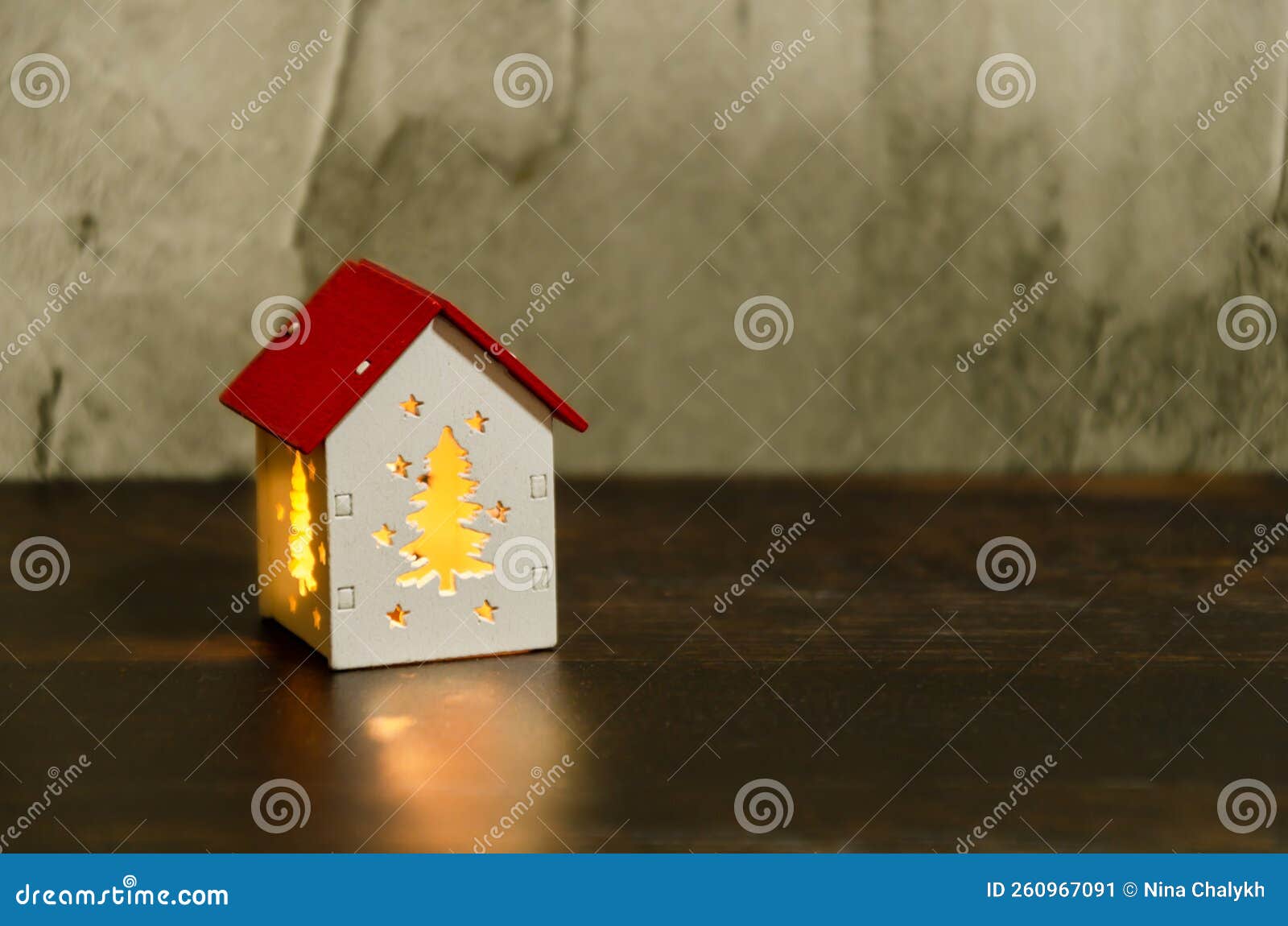 Small House with Christmas Tree-shaped Windows that Glows in Dark ...