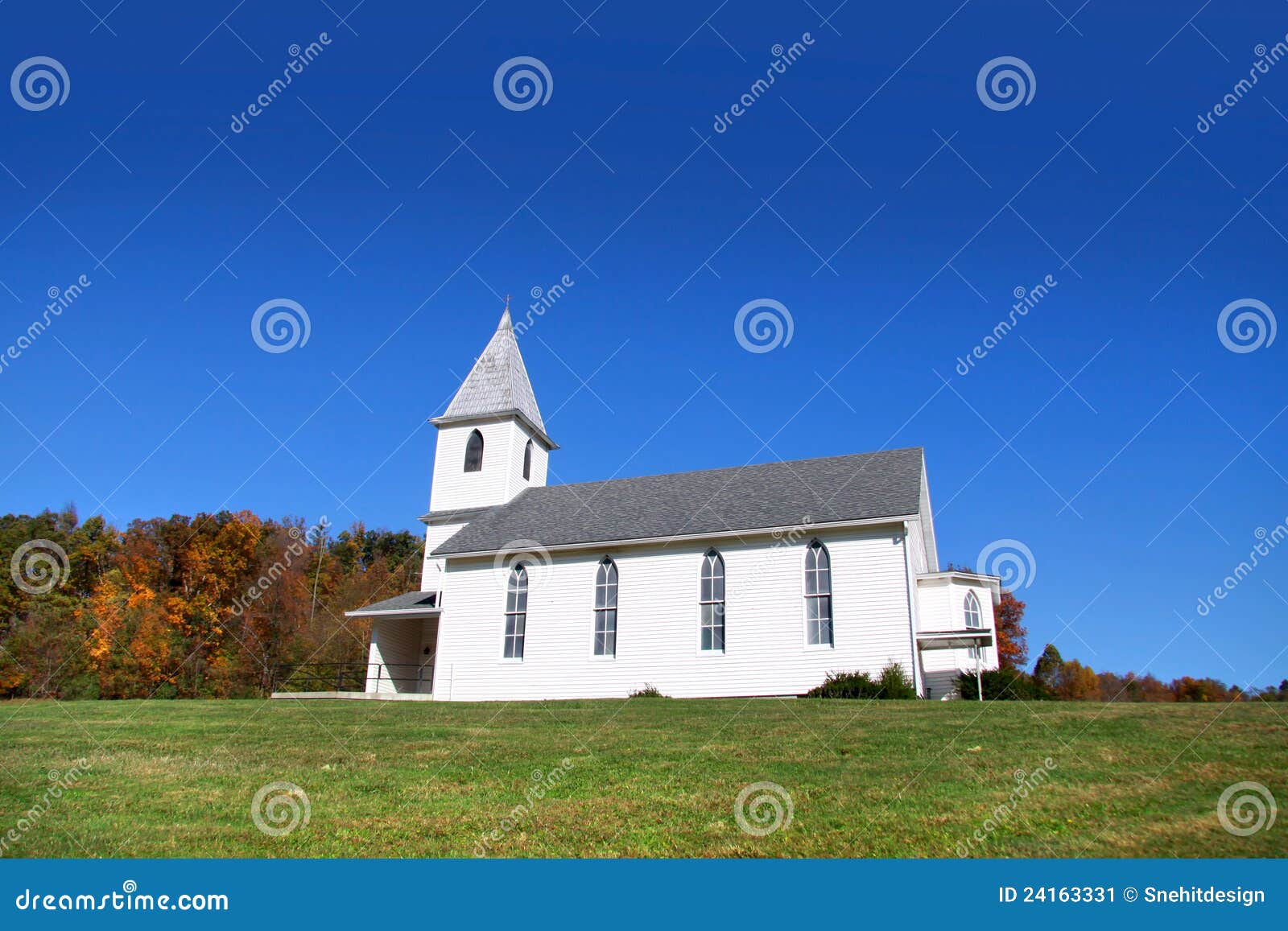 Small church stock image. Image of church, steeple, little - 24163331