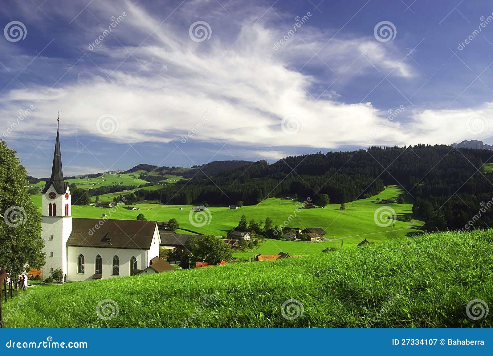 Small Church in Gonten in Switzerland Stock Image - Image of recreation ...