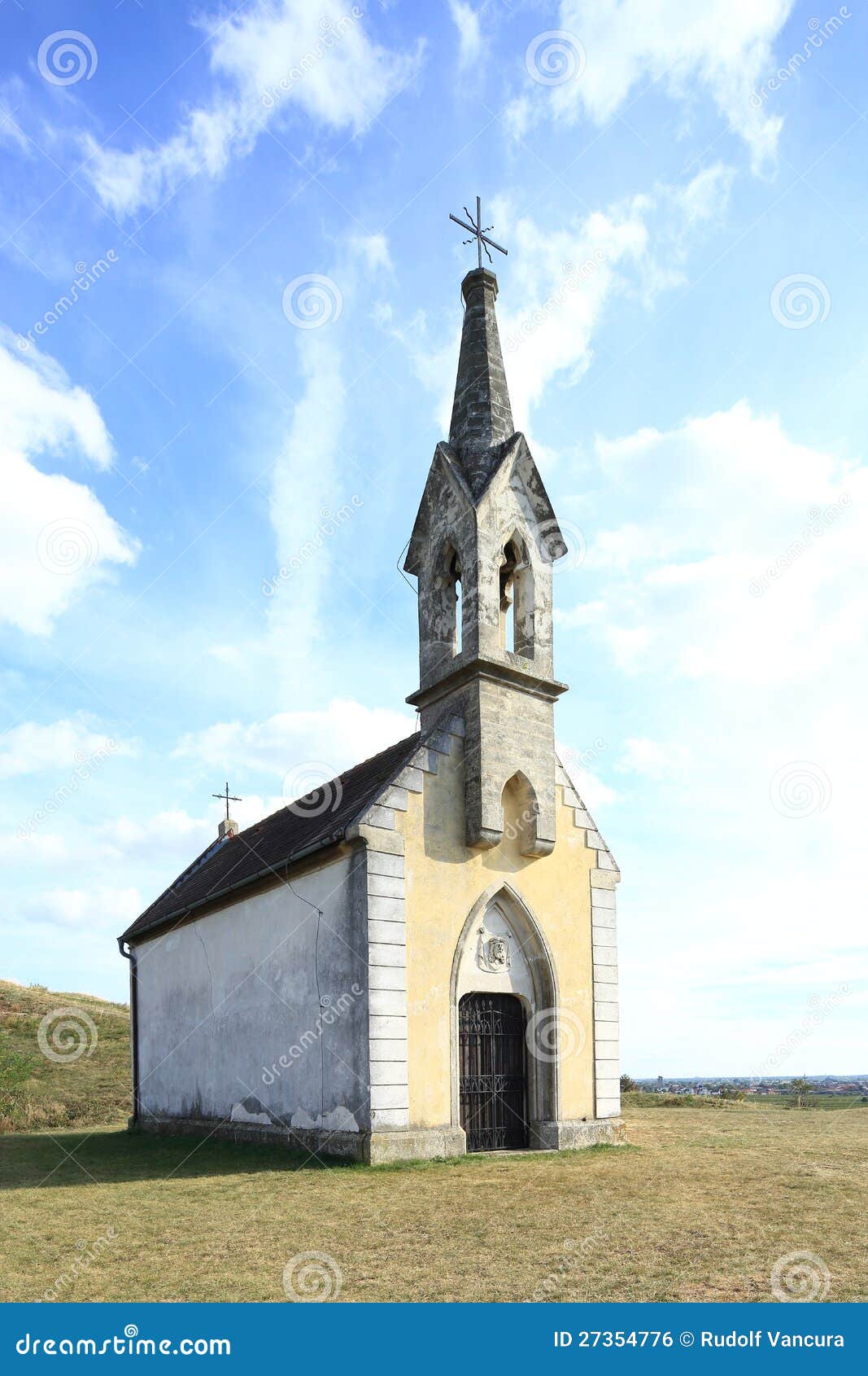 Small church on hill stock photo. Image of overlook, antiquated - 27354776