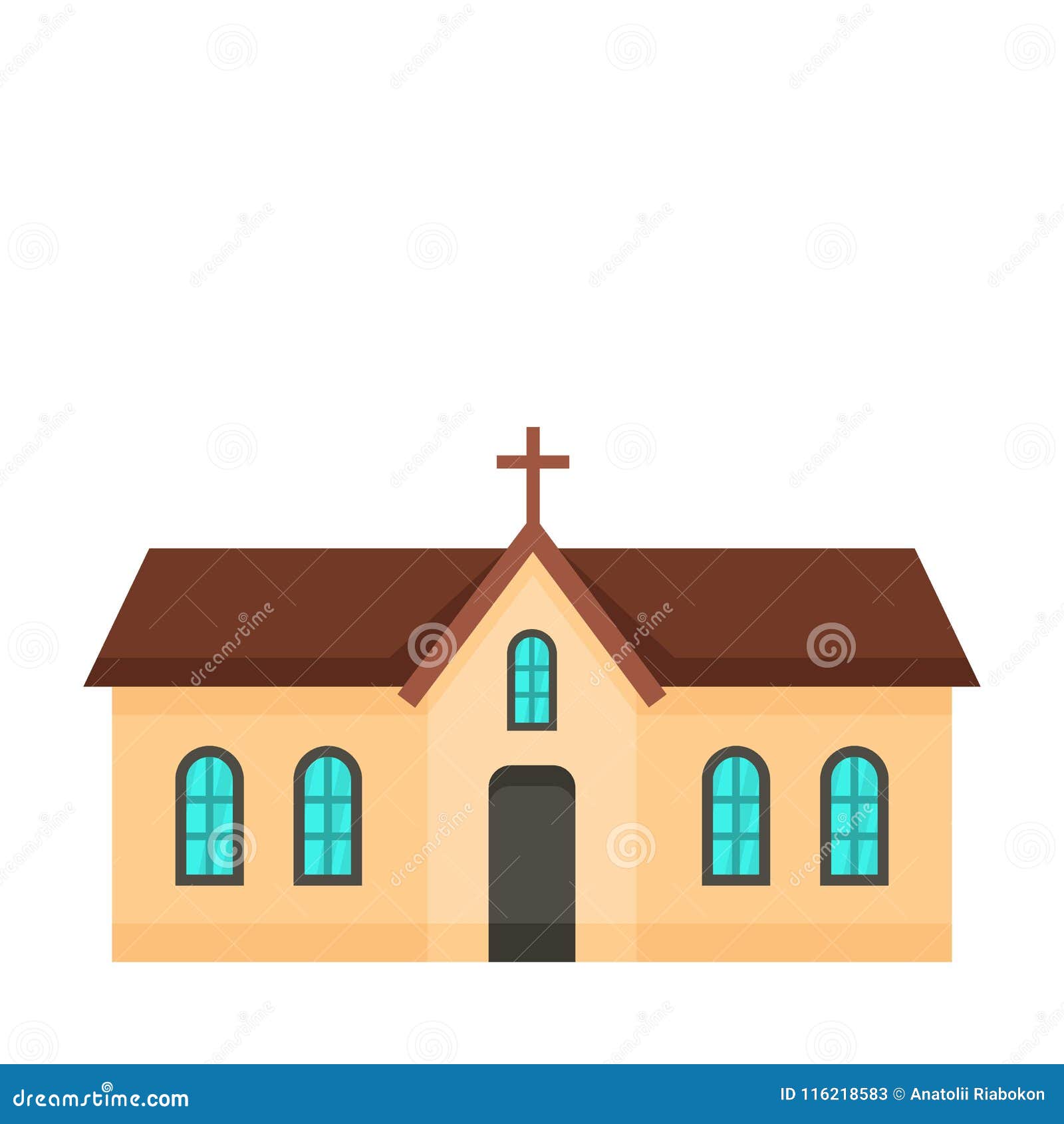 Small Church Icon, Flat Style Stock Vector - Illustration of faith ... Small Church Icon, Flat Style Stock Vector - Illustration of faith ...