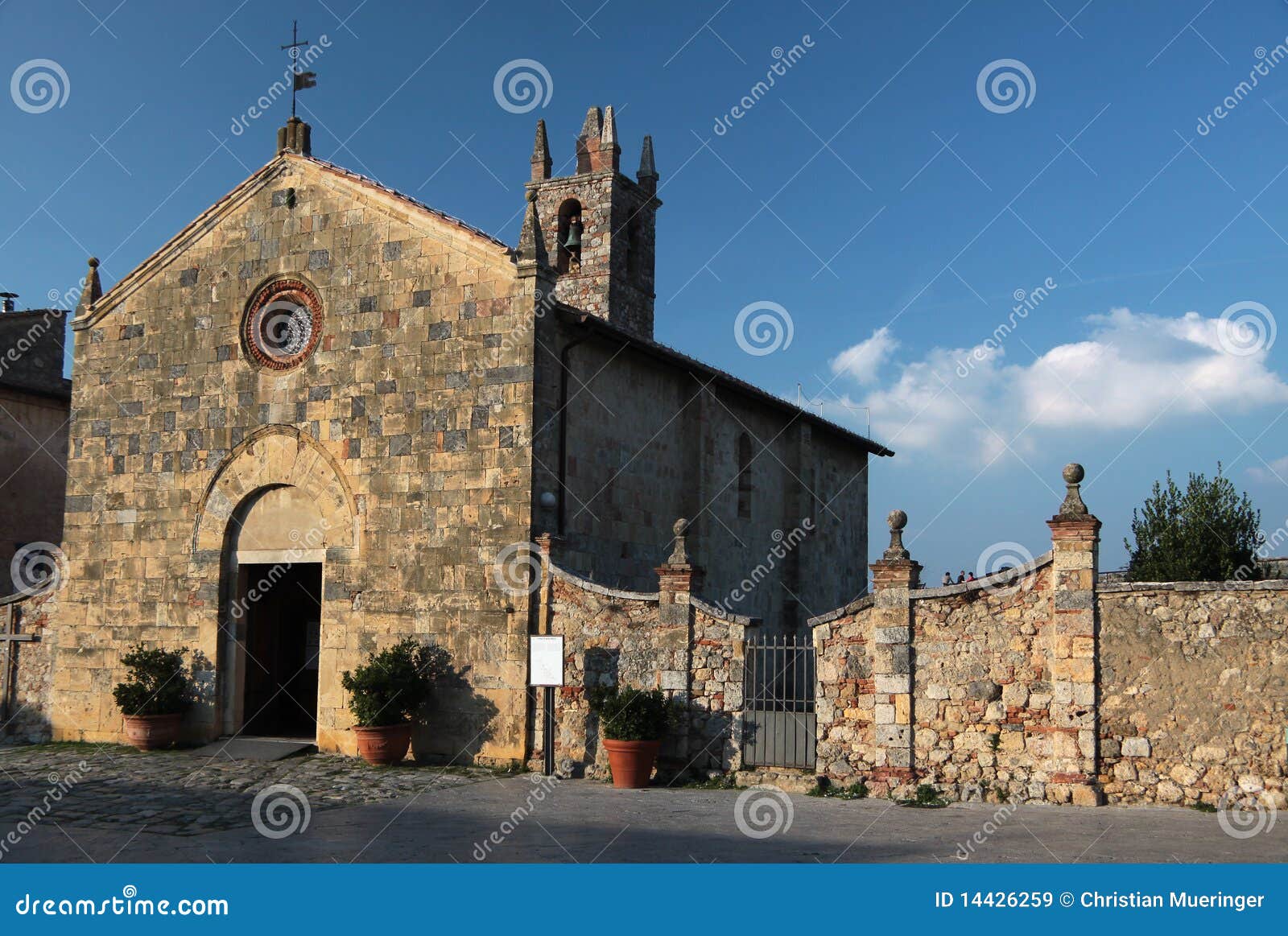 Small Church of Monteriggioni Stock Image - Image of italy, horizontal ...