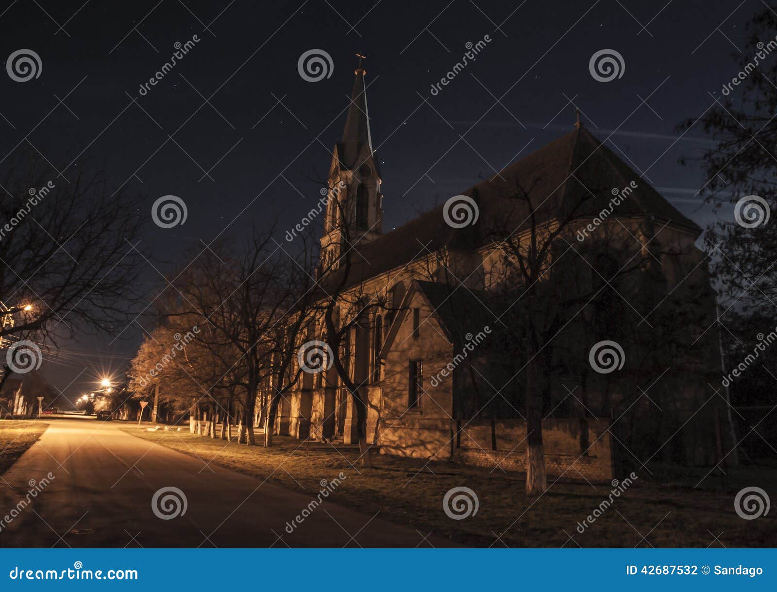 Small church at night stock photo. Image of metropolitan - 42687532