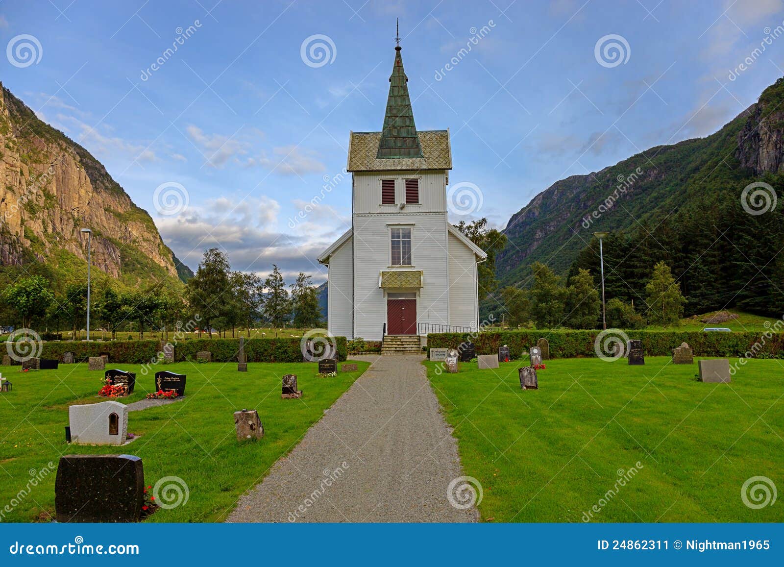 Small Church in the Slopes of the Mountains Editorial Photo - Image of ...
