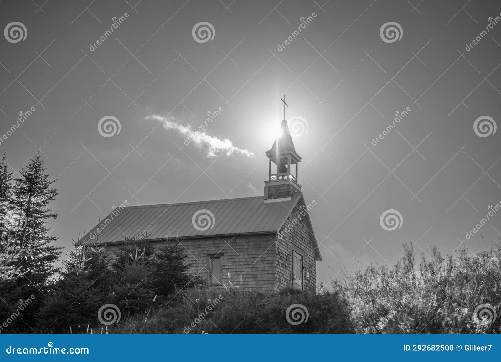 Small Church on Top of a Canadian Mountain Stock Photo - Image of small ...