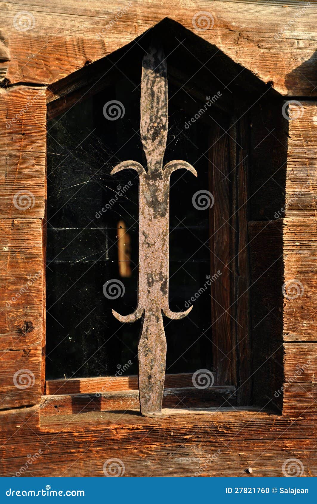 Small Church Window with a Metallic Fence Stock Photo - Image of gate ...