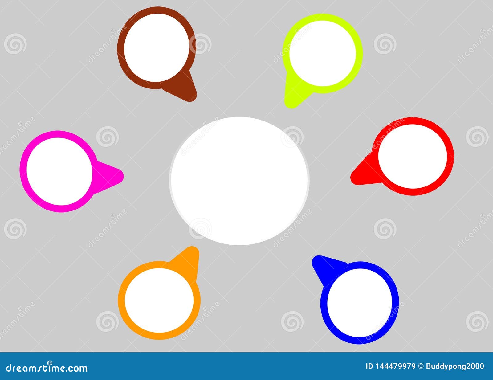 Small 6 Circles and One Big Circle Background for Presentation Template ...