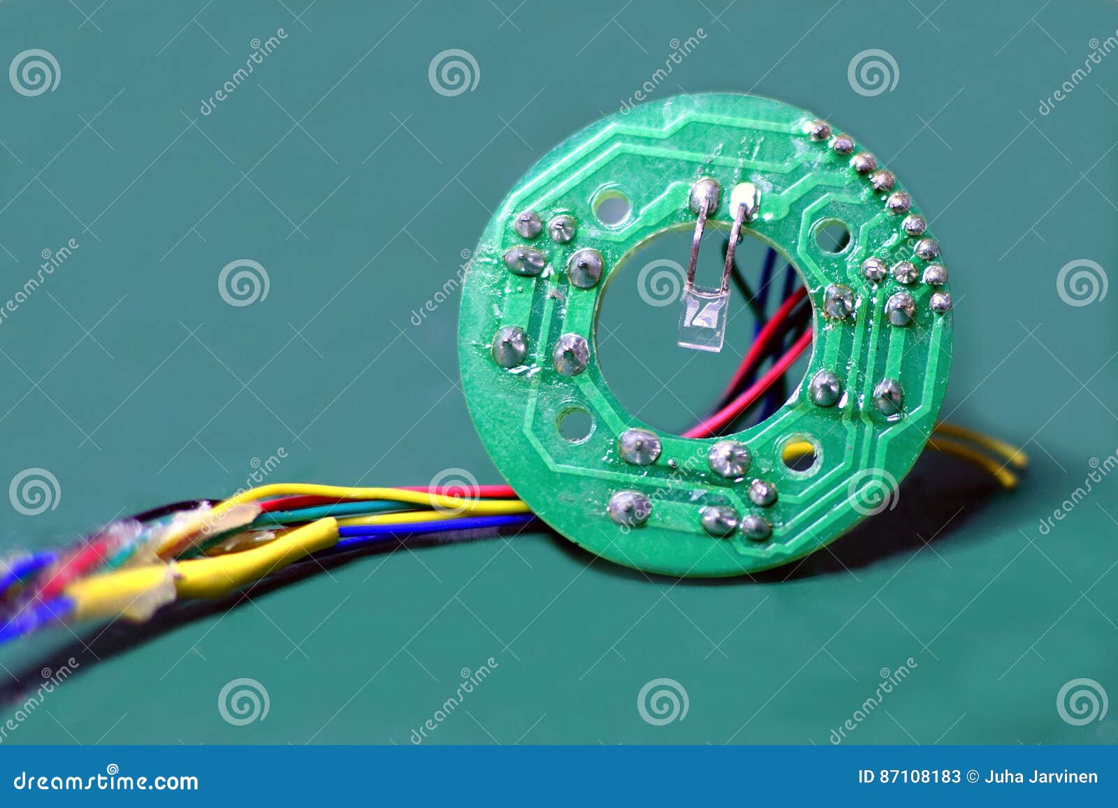 Small Circular Printed Circuit Board, Stock Image - Image of digital ...