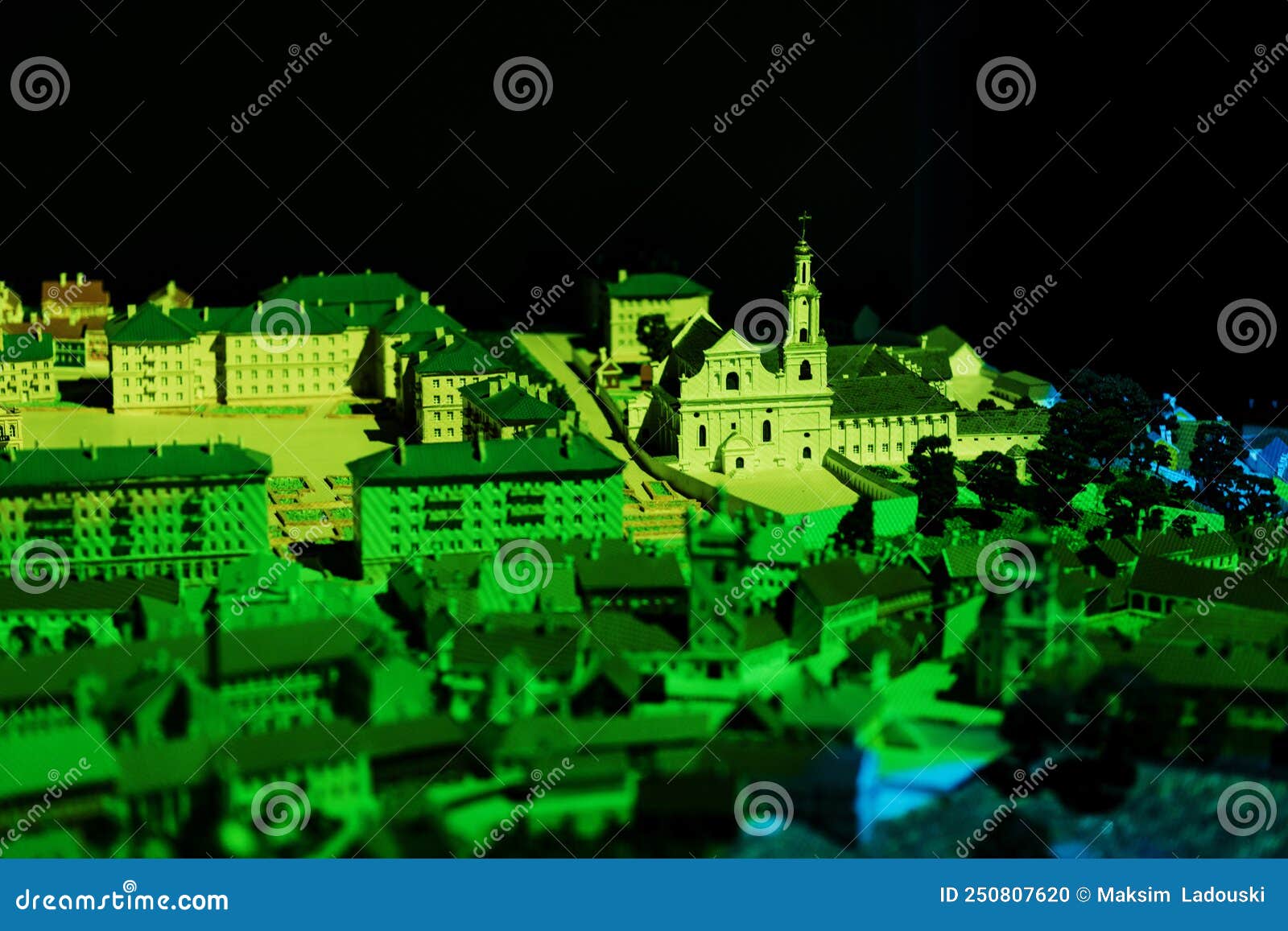 Small city buildings stock photo. Image of urban, illuminated - 250807620