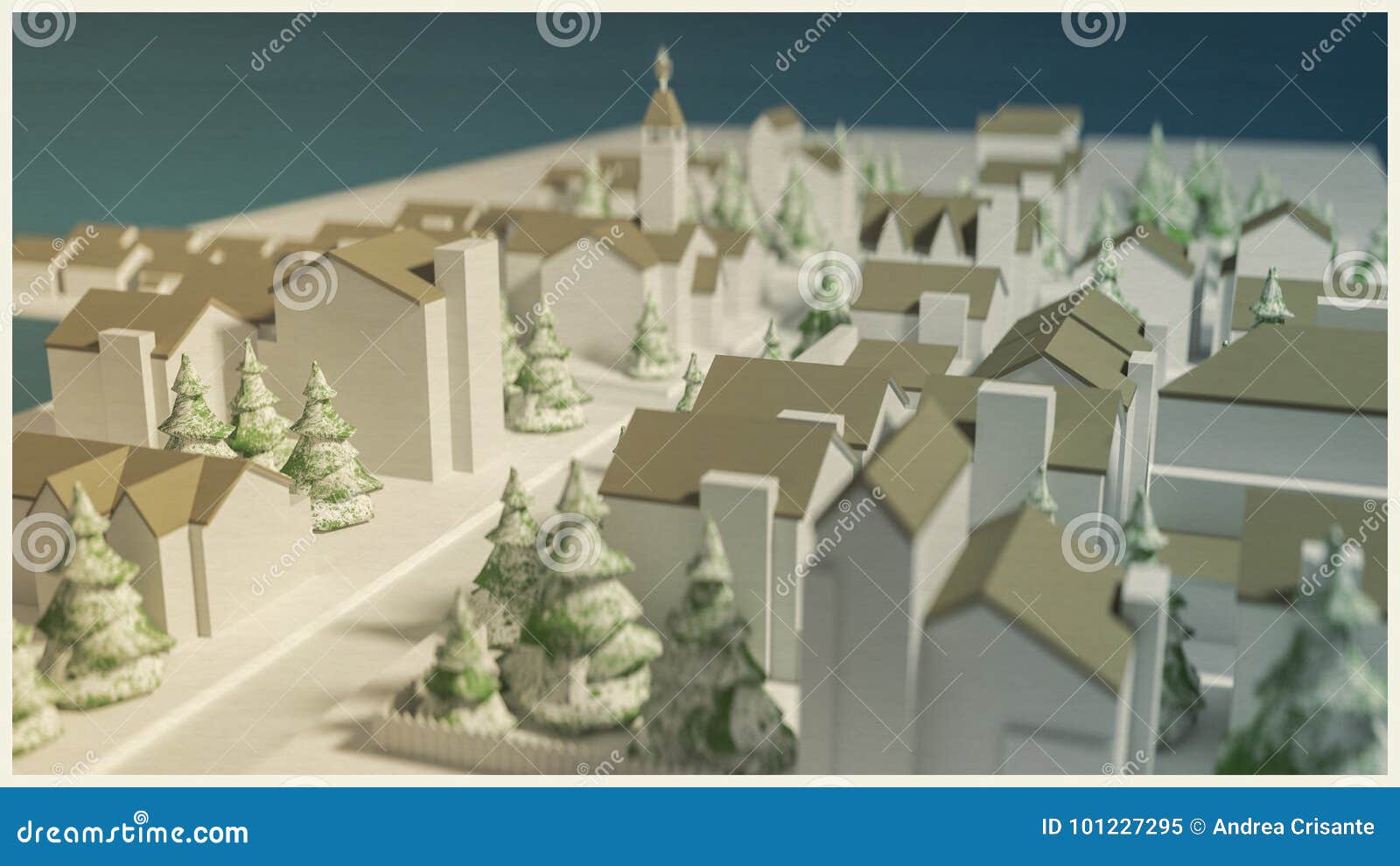 Small city stock illustration. Illustration of render - 101227295