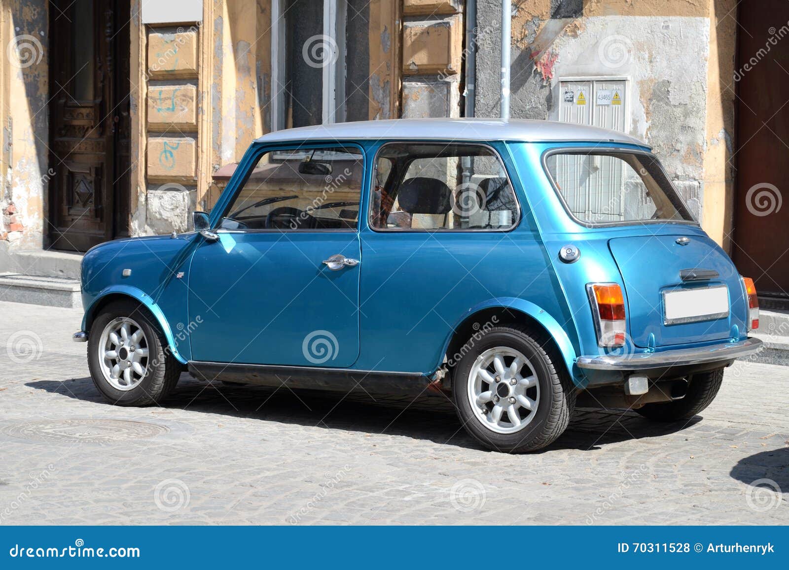 Small classic car stock photo. Image of pavement, oldtimer - 70311528