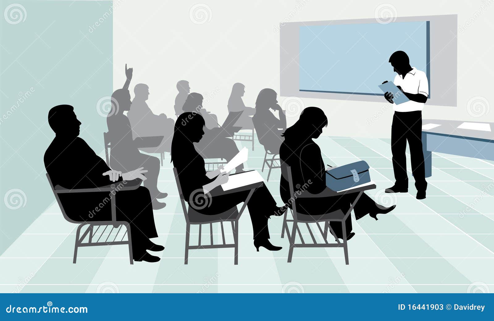 Small Classroom stock vector. Illustration of group, indoors - 16441903