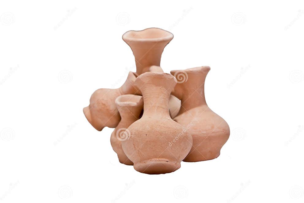 Small clay pots stock photo. Image of pots, clay, water - 138103988