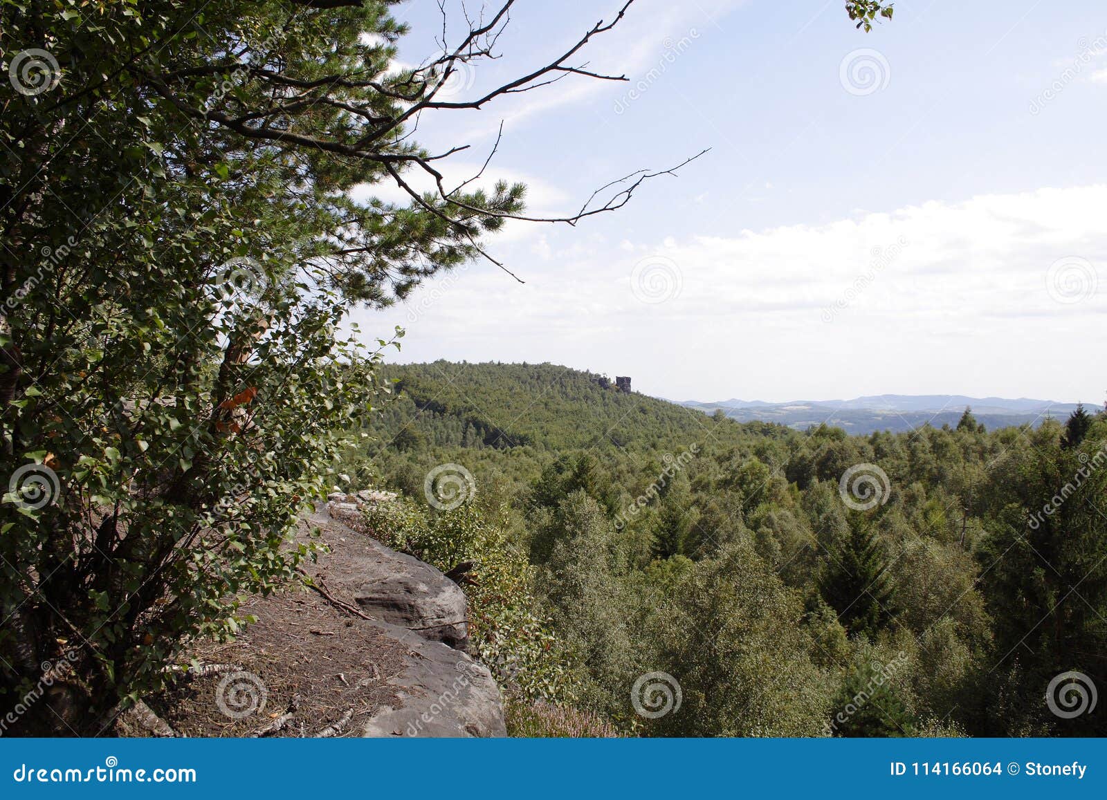 Small cliff top of hill. stock photo. Image of journey - 114166064