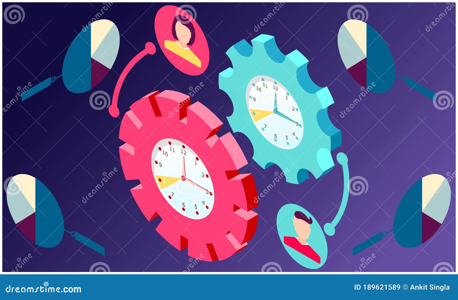 Small Clock is Running Behind Every Clock with Different Instrument ...