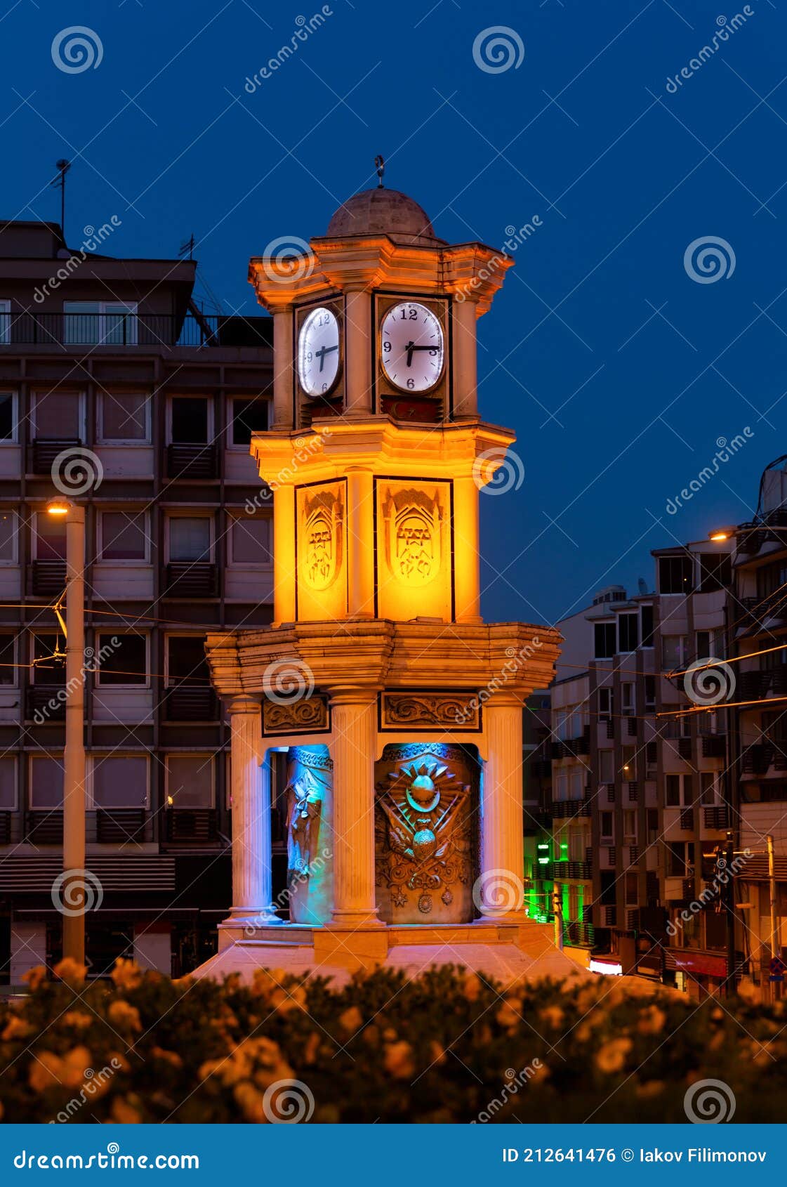 Small Clock Tower Located in Street of Bursa Stock Photo - Image of ...