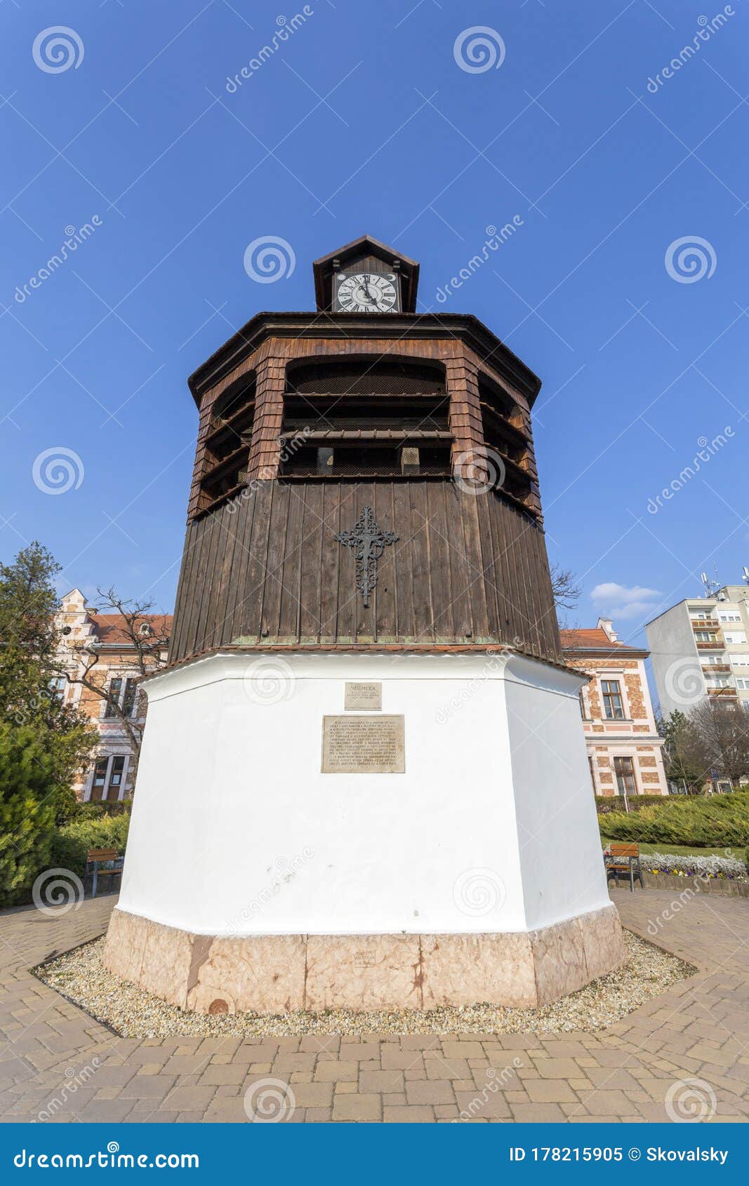 Small Clock Tower in Tata, Hungary Stock Image - Image of ancient ...