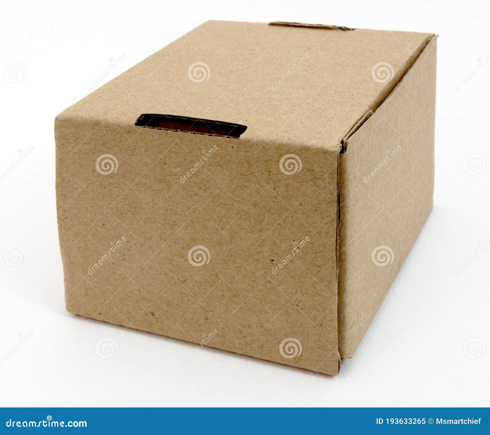 Small Closed Brown Cardboard Packaging Box Stock Image - Image of small ...