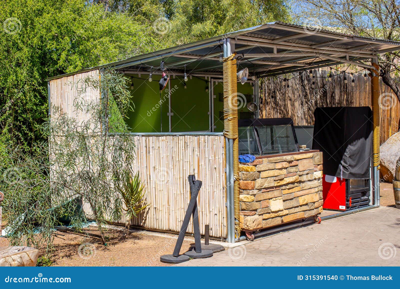 Small Closed Concession Stand at Local Park Stock Photo - Image of ...