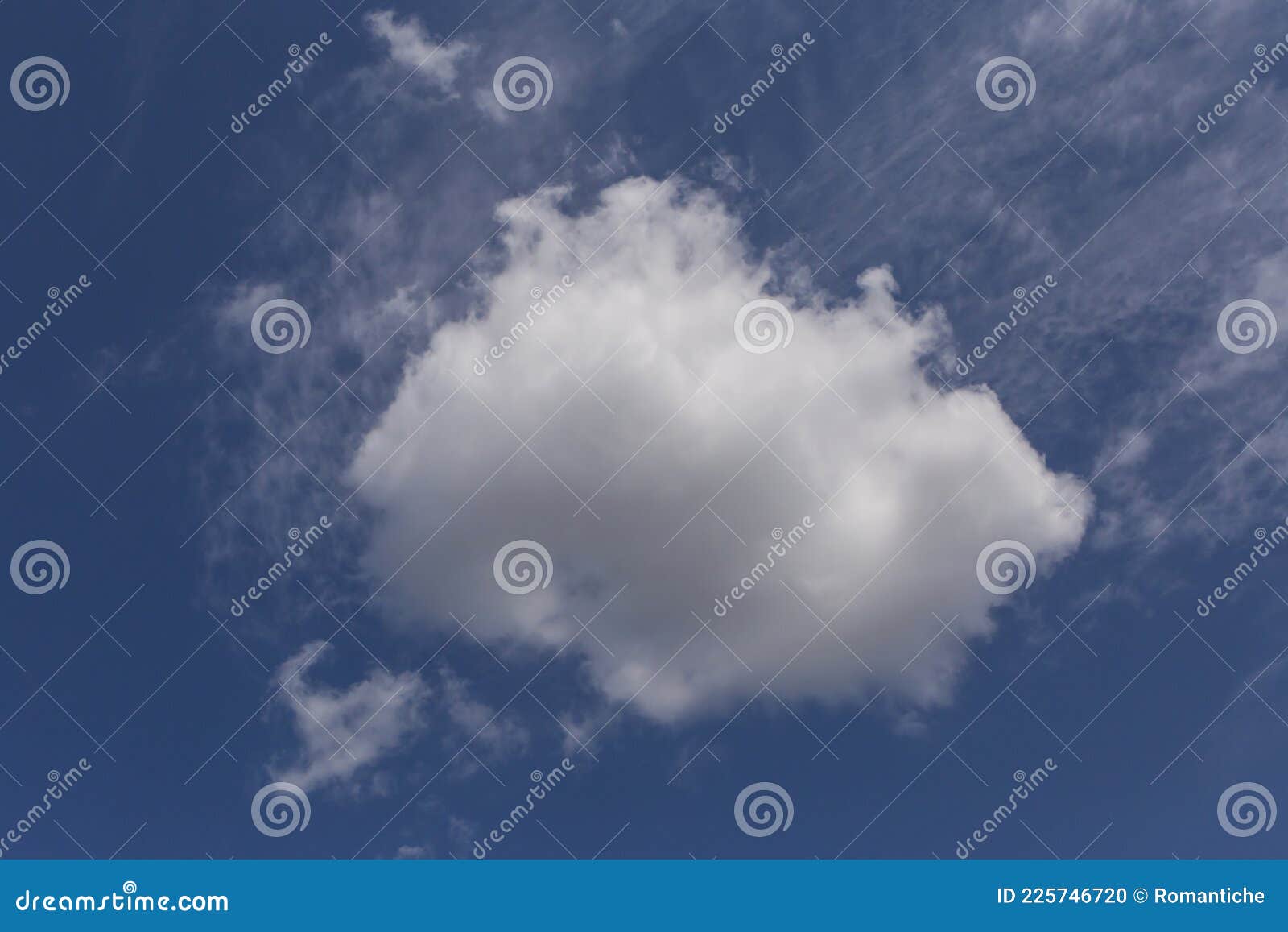 Small cloud in a blue sky stock photo. Image of cloud - 225746720