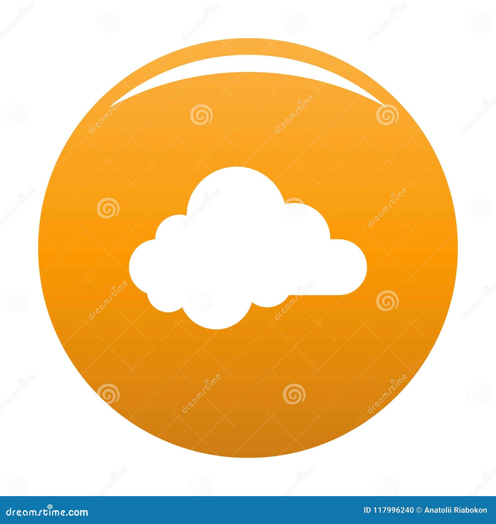 Small Cloud Icon Vector Orange Stock Vector - Illustration of orange ...