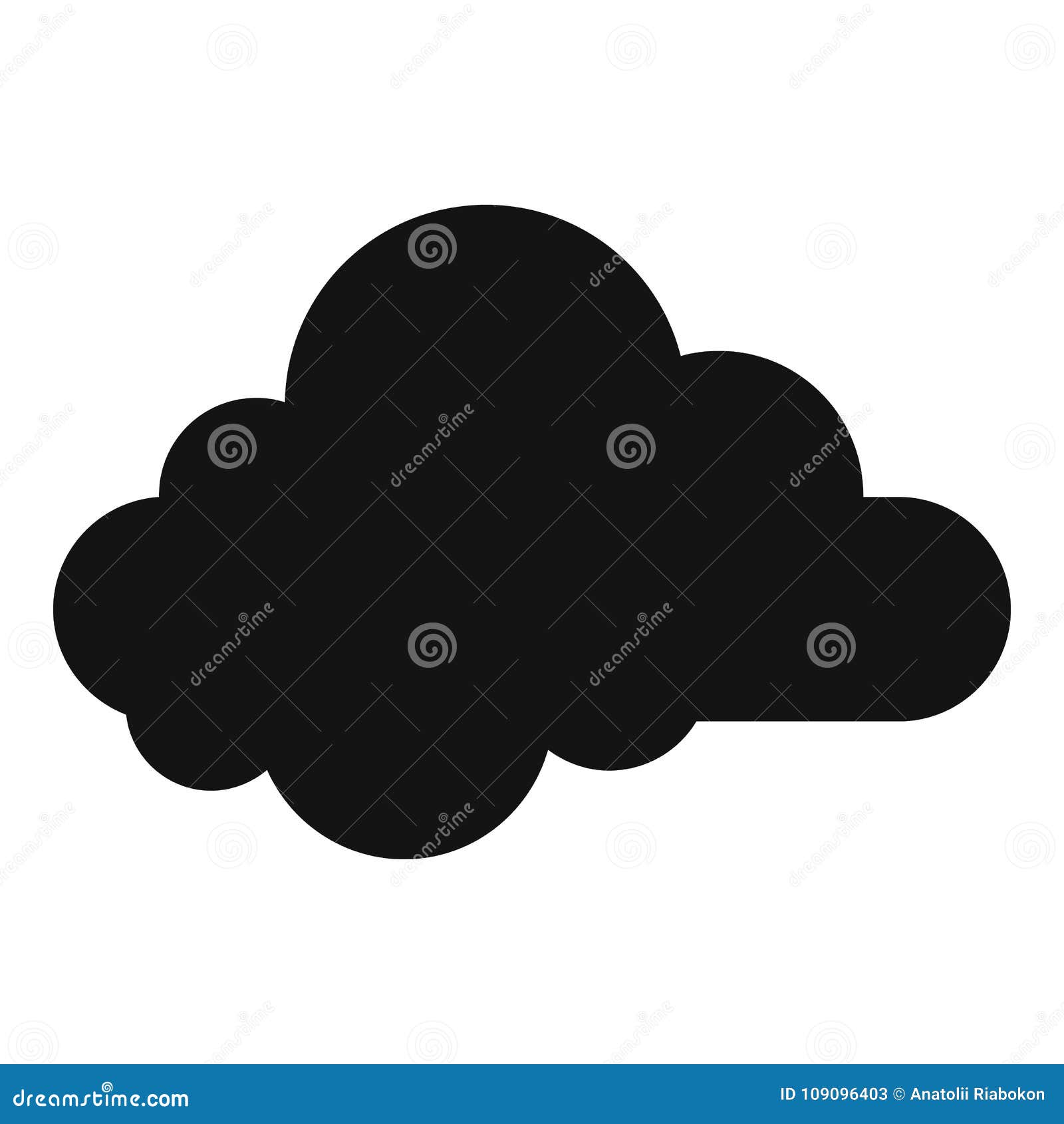 Small Cloud Icon, Simple Style. Stock Vector - Illustration of ...