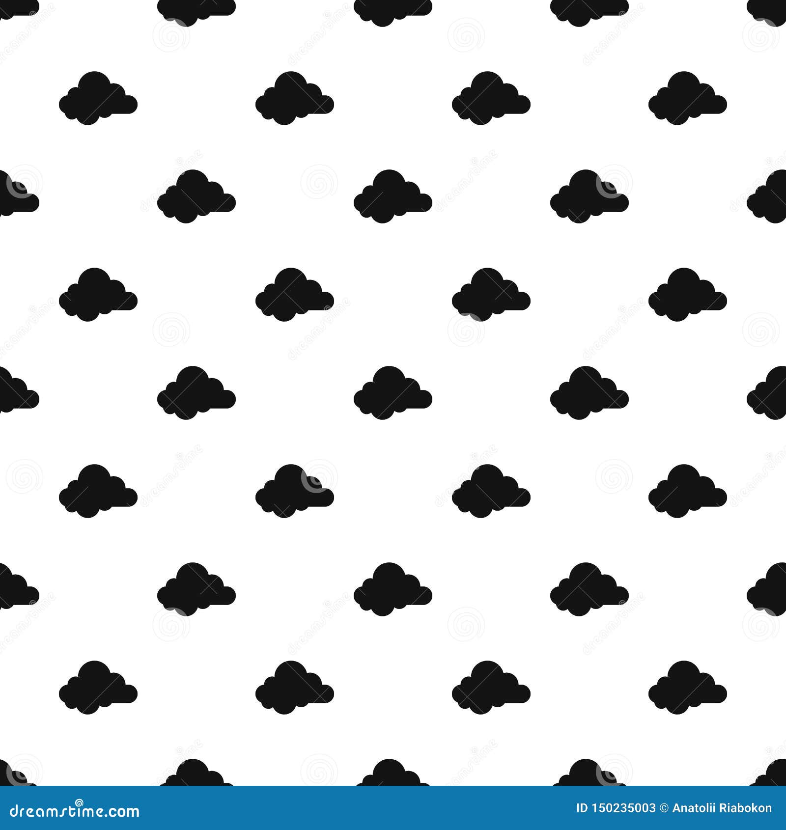 Small Cloud Pattern Seamless Vector Stock Vector - Illustration of ...