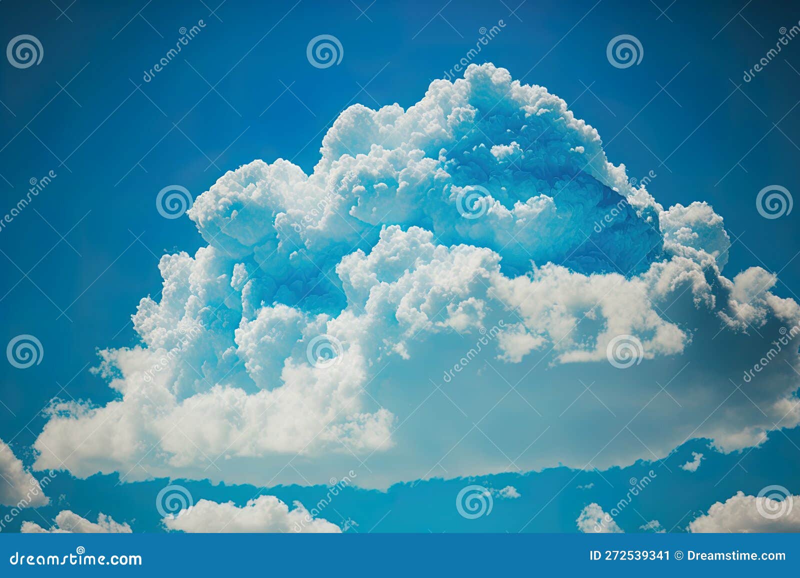 Small Clouds with a Background of Blue Sky Stock Illustration ...