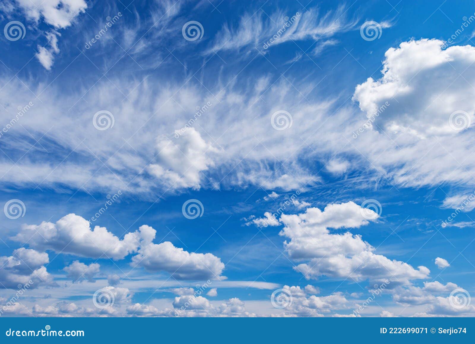 Small Clouds on the Blue Sky. Stock Image - Image of small, tiny: 222699071