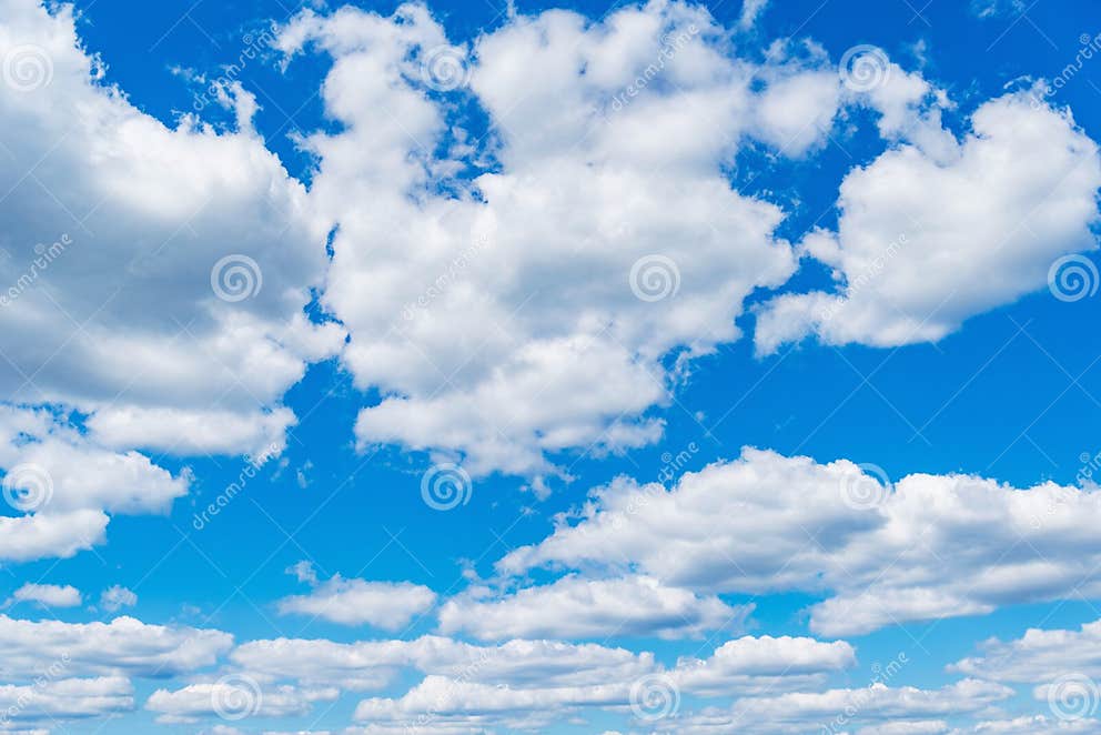 Small Clouds on the Blue Sky. Stock Image - Image of meteorology ...