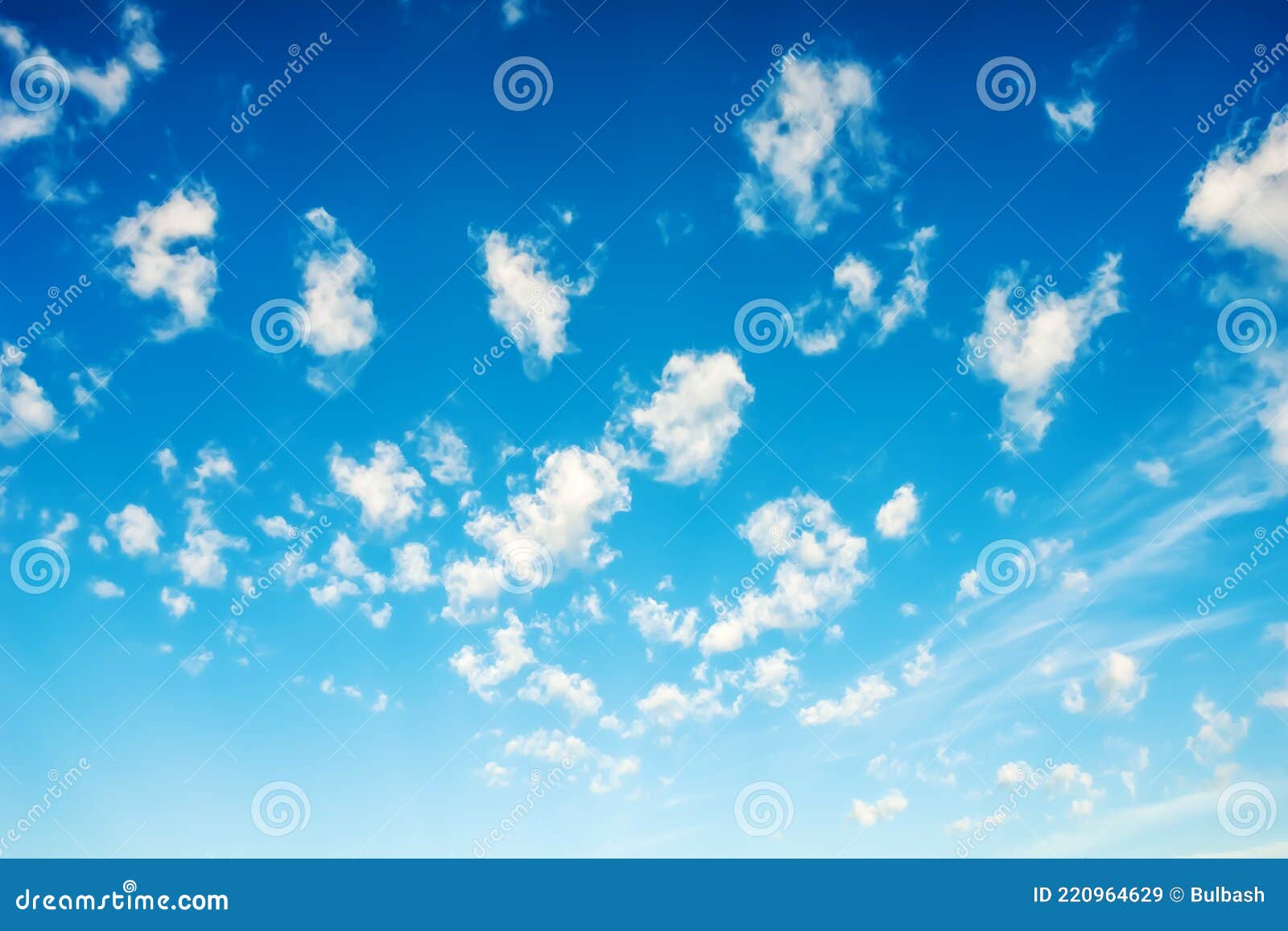 Small Clouds on a Blue Sky Scattered Stock Image - Image of heaven ...