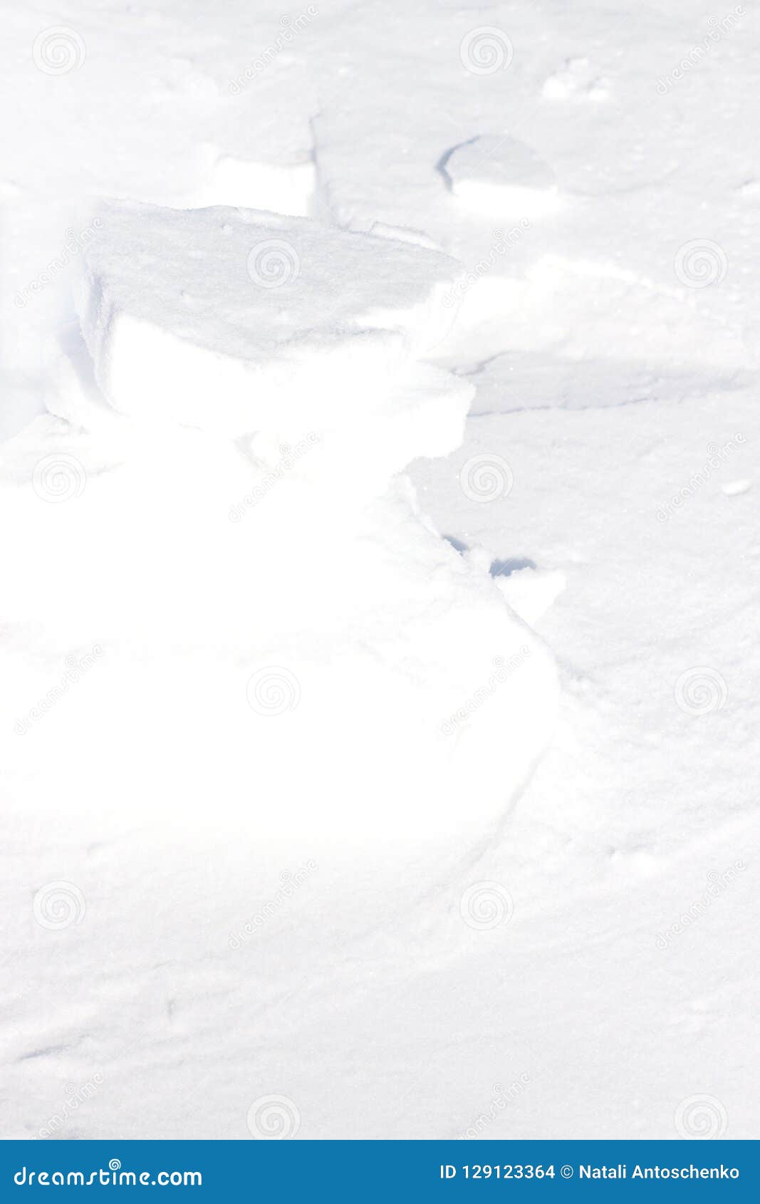 Small Clumps of White, Fluffy Snow. Stock Photo - Image of frozen ...