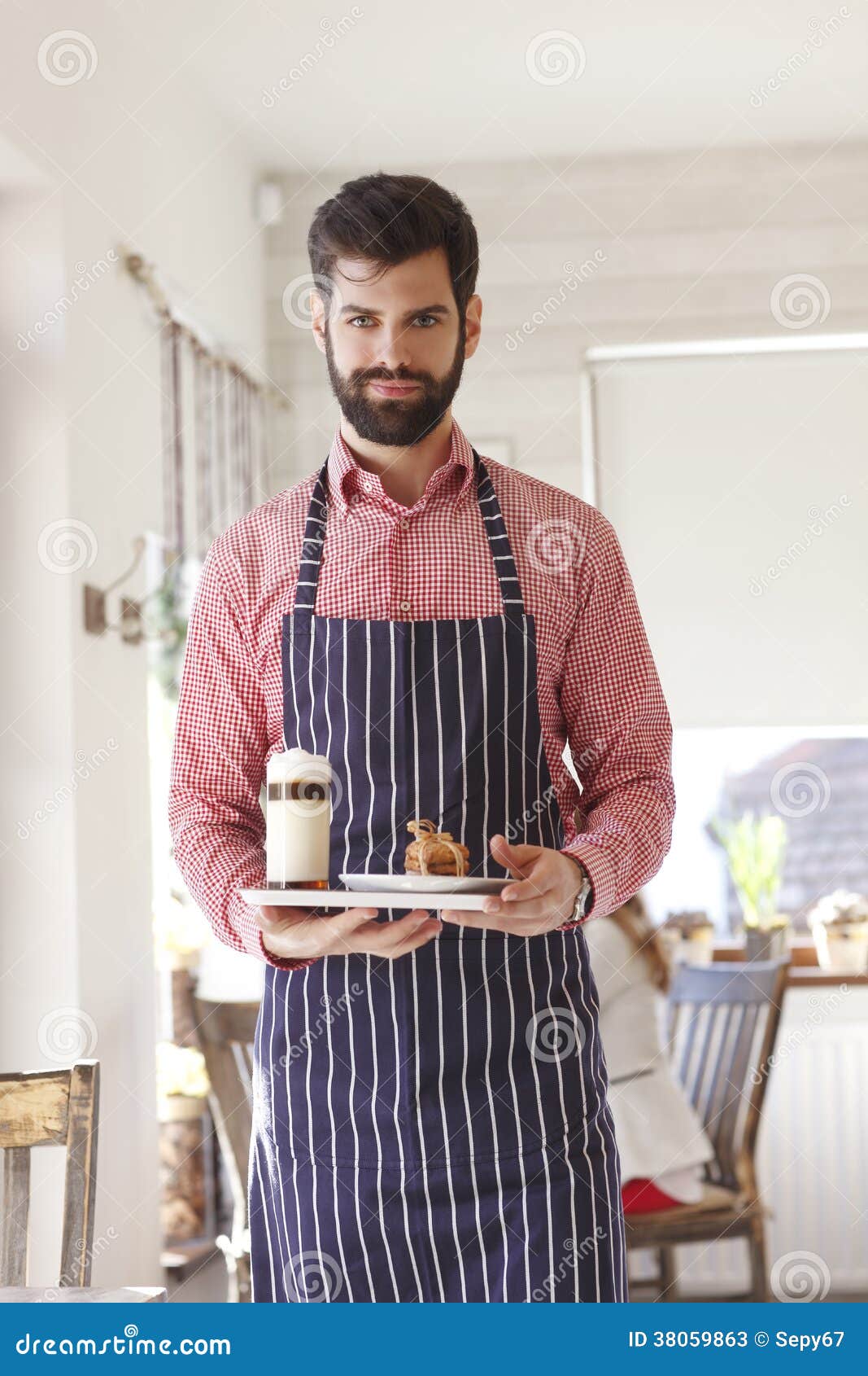 Small coffee shop owner stock image. Image of modern - 38059863