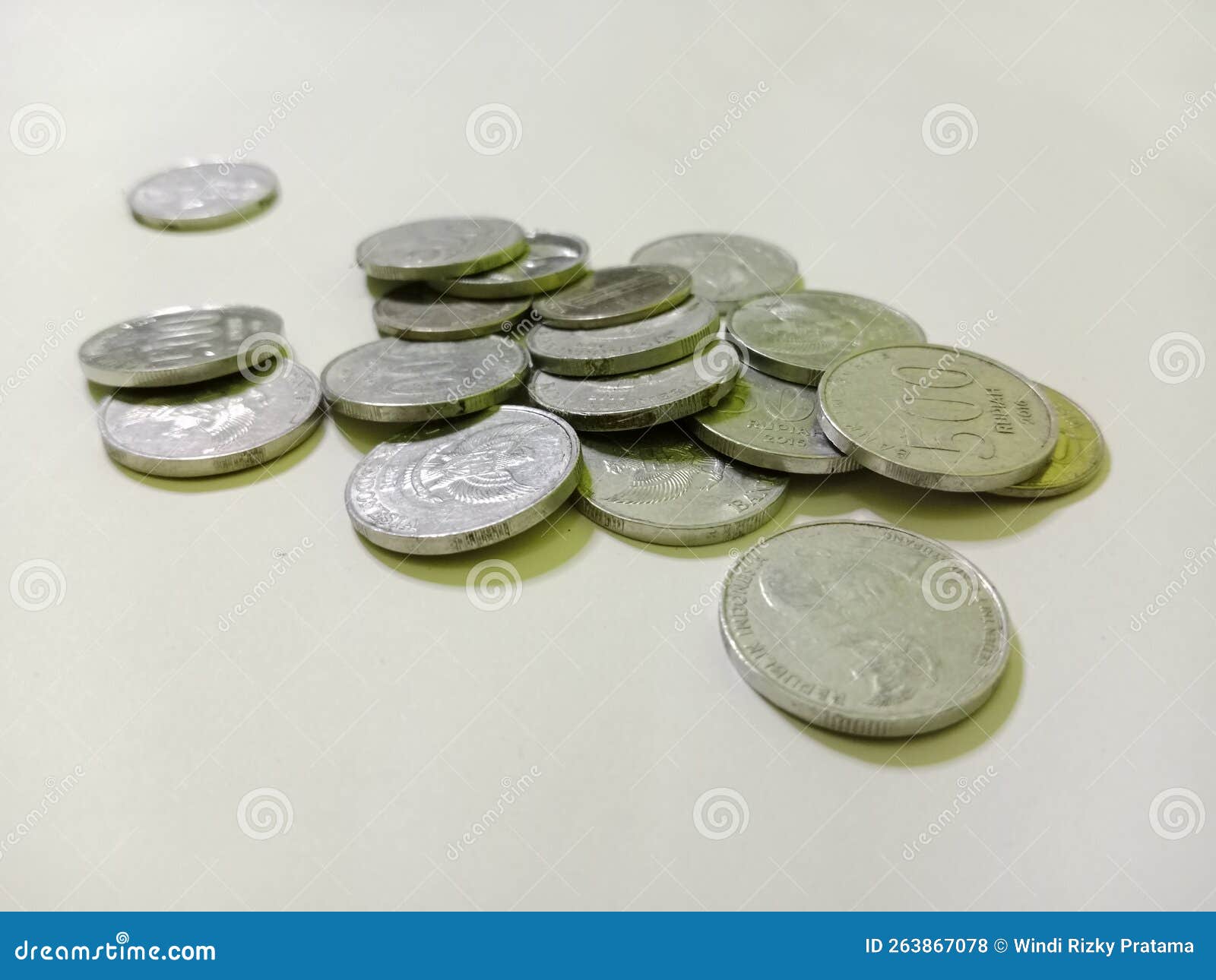 Small Coins in the Form of Rupiah from Indonesia with Such a Bright ...